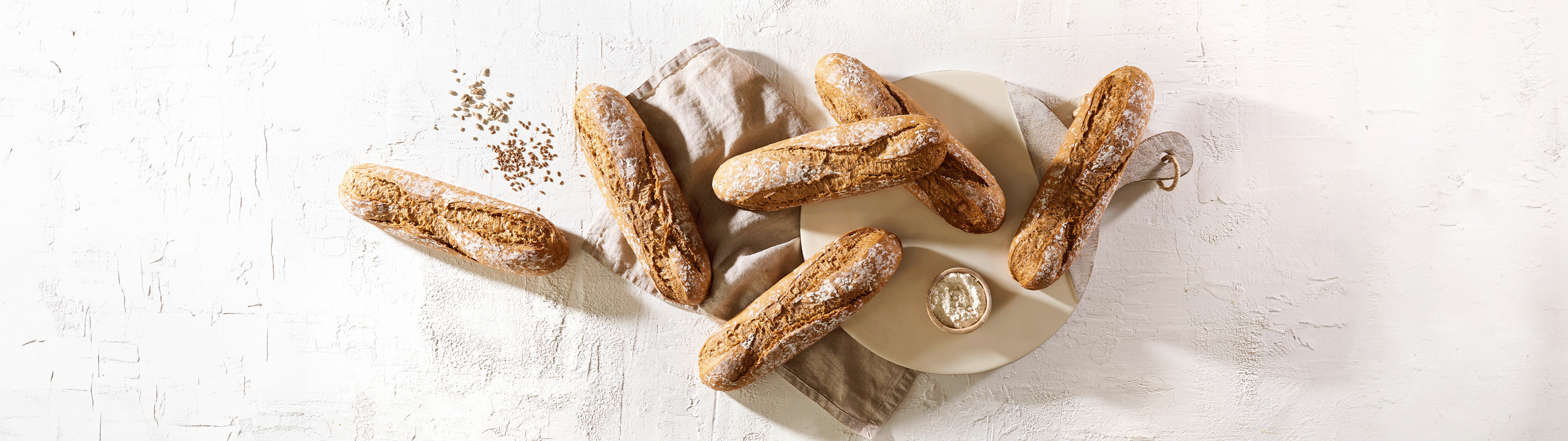 Rustic cross demi baguette multigrain La Lorraine | LLBG