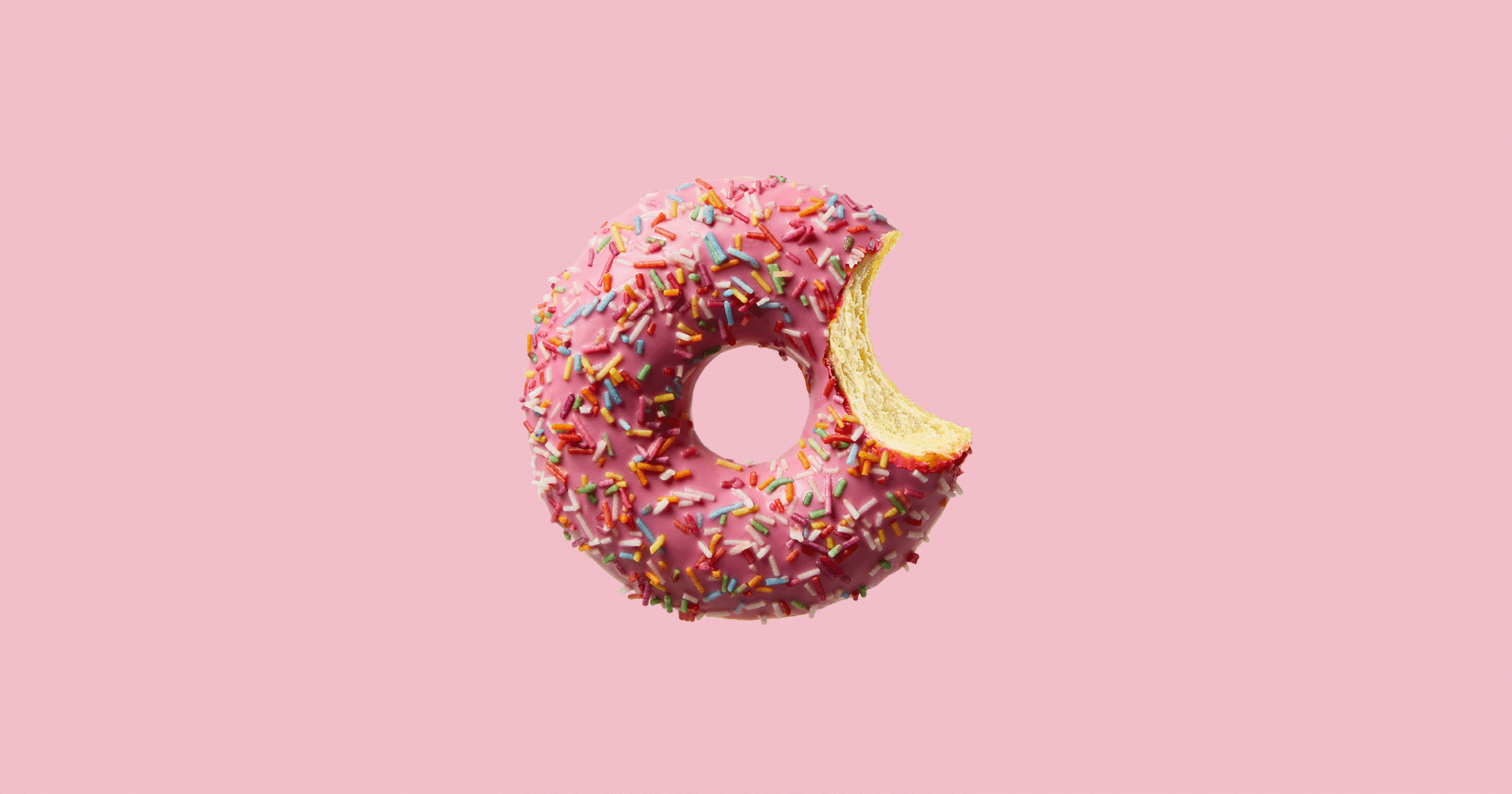 DONUT PINK COLOR SPRINKLES Donut worry be happy | LLBG Sverige